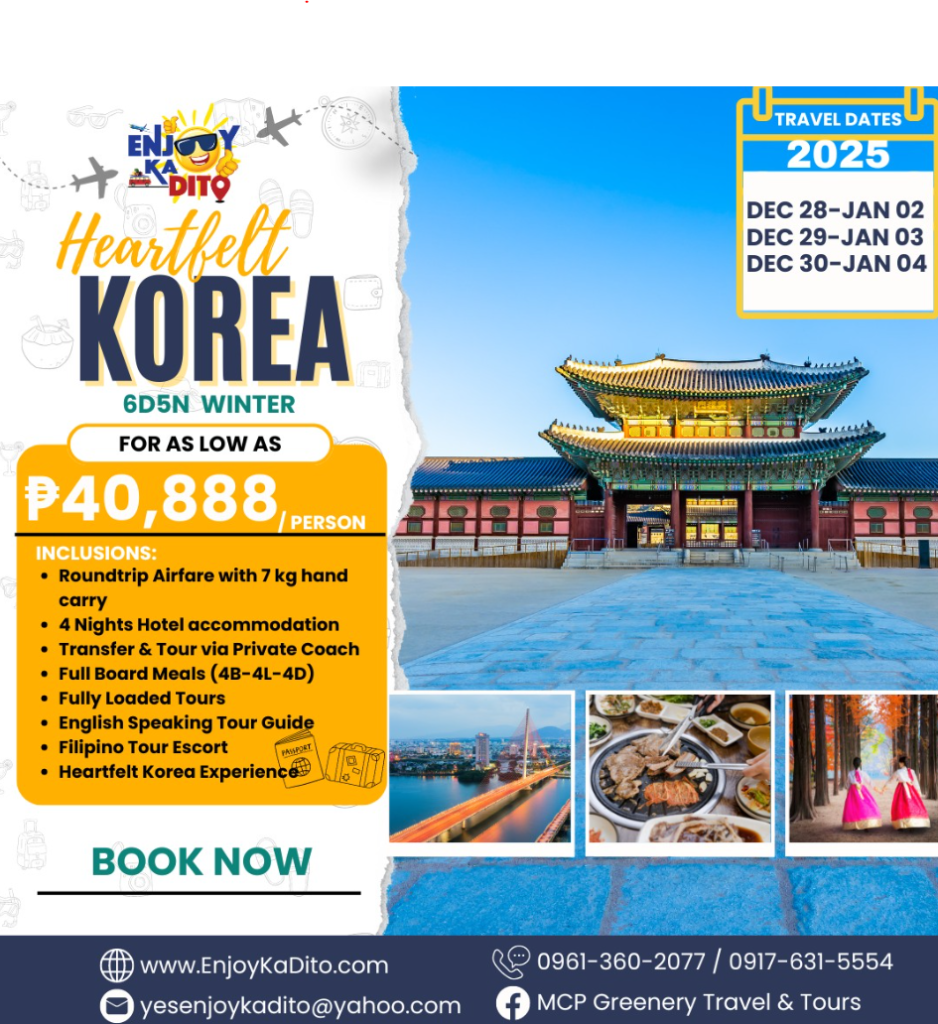 Plan your journey today! - Enjoy Ka Dito by: MCP Greenery Travel and Tours