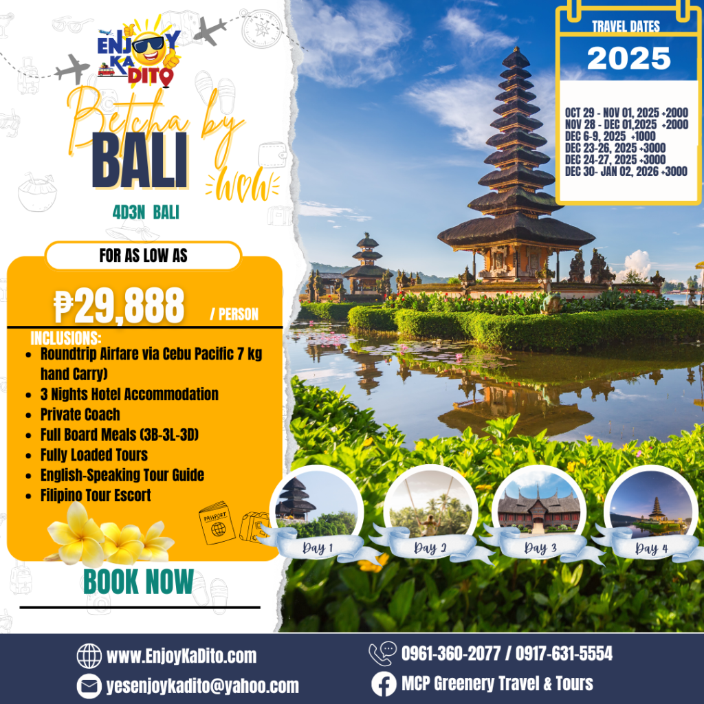 International Tour Package - Enjoy Ka Dito by: MCP Greenery Travel and ...