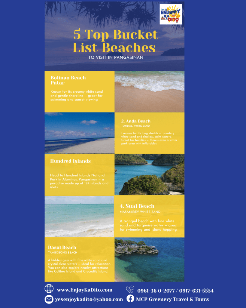 5 Top Bucket List Beaches - Enjoy Ka Dito by: MCP Greenery Travel and Tours